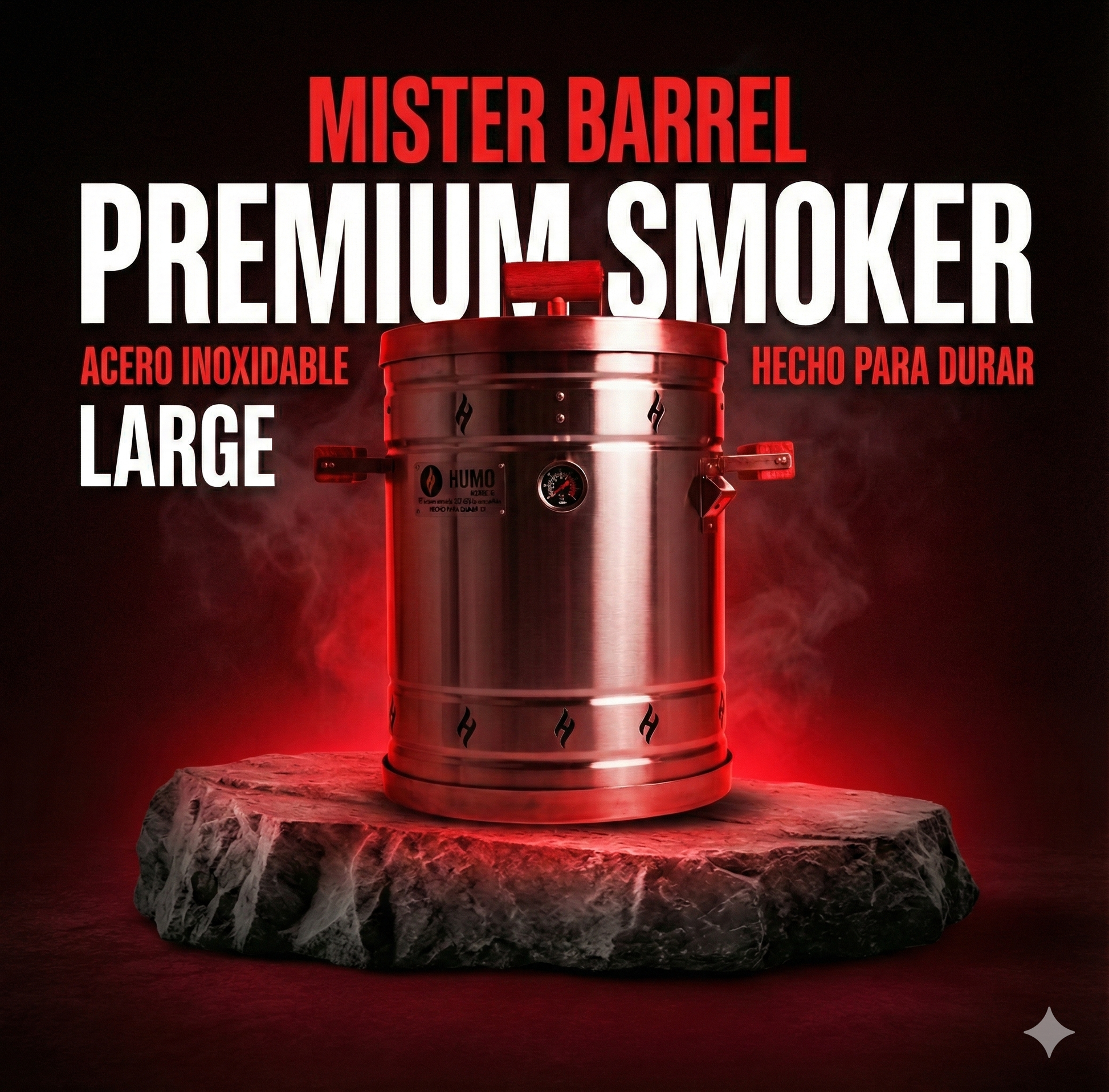 Mister Barrel Grill & Smoker - Medium - (Medium Rib Rack GIFT) 3